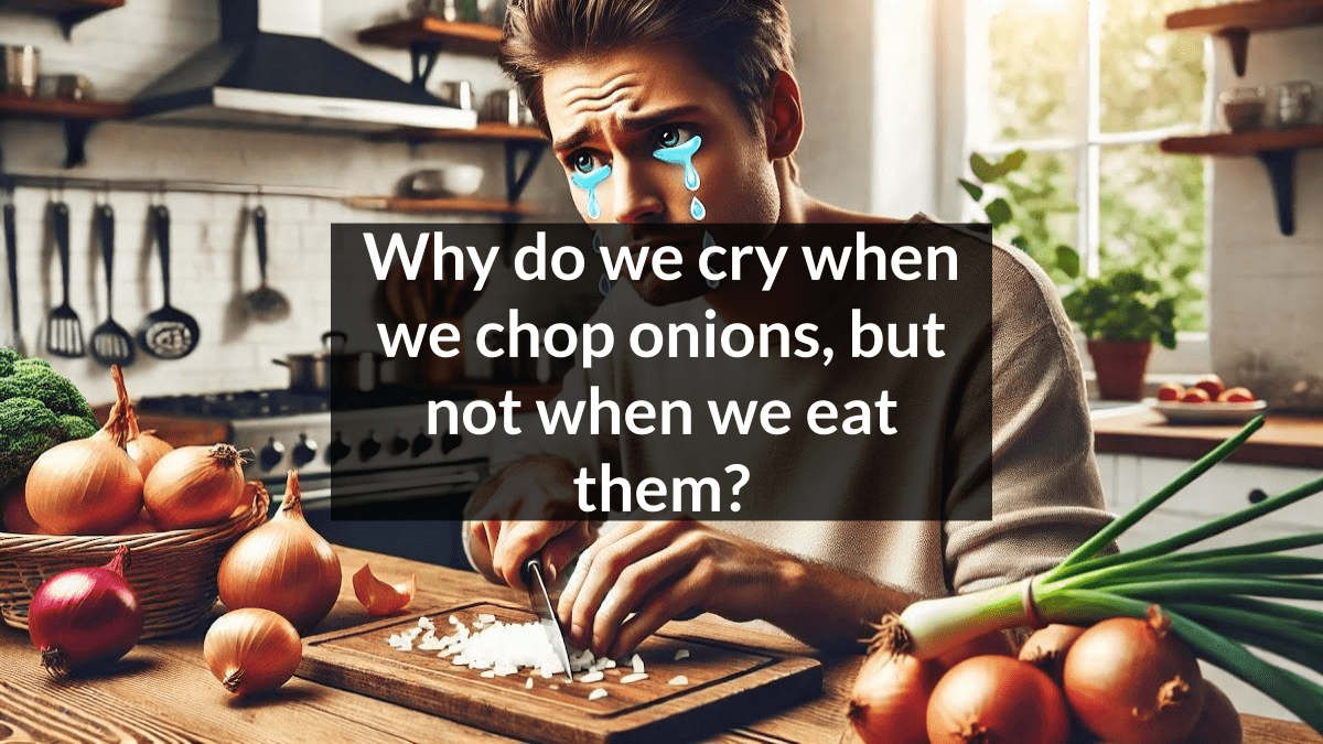 Why do we cry when we chop onions, but not when we eat them? - Curiosity Unlocked